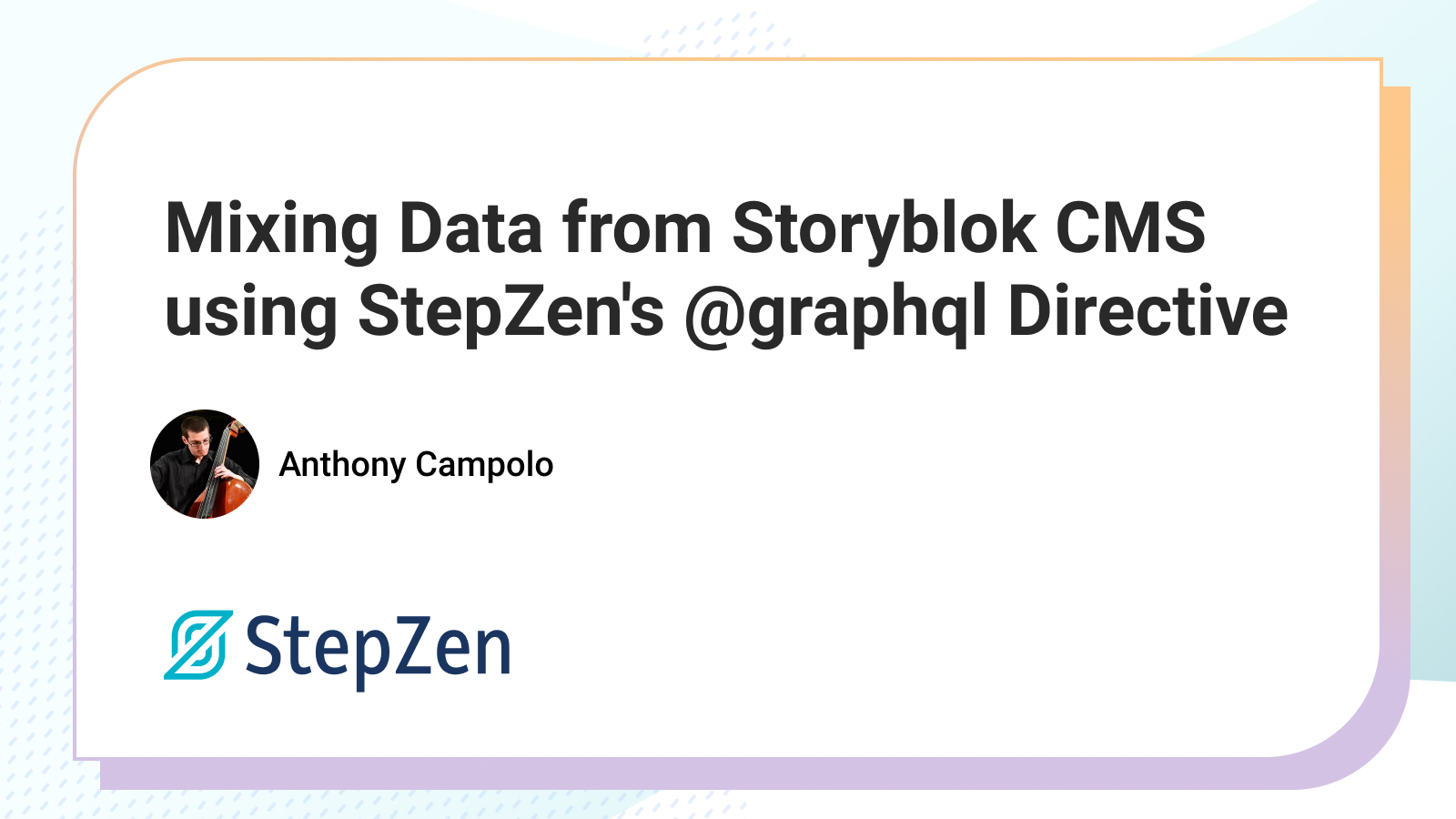 Mixing Data From Storyblok Cms Using Stepzens Custom Graphql And Rest Directives Stepzen Blog